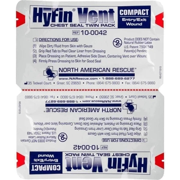 HyFin Vent Compact Chest Seal - Twin Pack– MED-TAC International Corp.